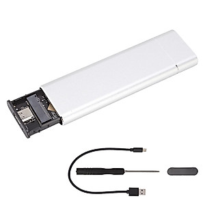 M.2 NVMe SSD Enclosure, Aluminum Alloy SSD Enclosure for Home for Office