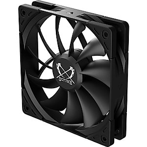 Scythe Kaze Flex II 120 PWN, 120mm x 25mm Air Flow Optimized Quiet Operating Computer Case Fan, Fluid Dynamic Bearing, 4-Pin Connector, Single Pack (Standard Edition - 1500 RPM)