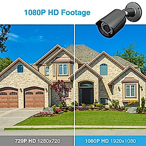 lifoarey 2MP Security Camera Outdoor, Wired DVR Camera, TVI/CVI/AHD/CVBS, 3.6mm Lens, 82.2° View Angle CCTV Camera, IP67 Waterproof Metal Housing, 100ft Night Vision, 24/7 Recording Real-time@30fps