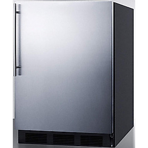 Summit FF63BKBISSHV 24" Compact Refrigerator in Stainless Steel