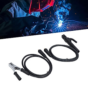 300A Welder Ground Cable Earth Clamp Set with 1.5m Cable for ARC ZX7 MMA Welding Machine Accessories