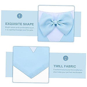 Mipcase 3pcs Decorative Tuxedo Pets Kerchief Valentines Cat Adjustable Holiday Cool Cats Kitten Small Tie Dogs Puppy Towel Scarf Bibs Washable Delicate Dog Large Suit Collar Bow Bandana
