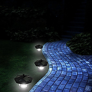 Rotatable Outdoor Solar Powered Light, YeLukk 360 Degree Rotating Miniature Garden Led Light Towers,Waterproof Lighthouse Yard Decor,Metal Lamp for Home/Courtyards/Lawns/Balconies Porch Decor