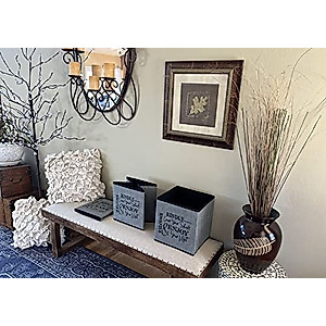 Shoe Cover Box - Welcome Guests to Please Cover Shoes. Indoor Foldable Storage Bin to Fill w/your Favorite Booties. For Homeowner, Real Estate Agent, Realtor Open House Supplies | 1 Grey & Black