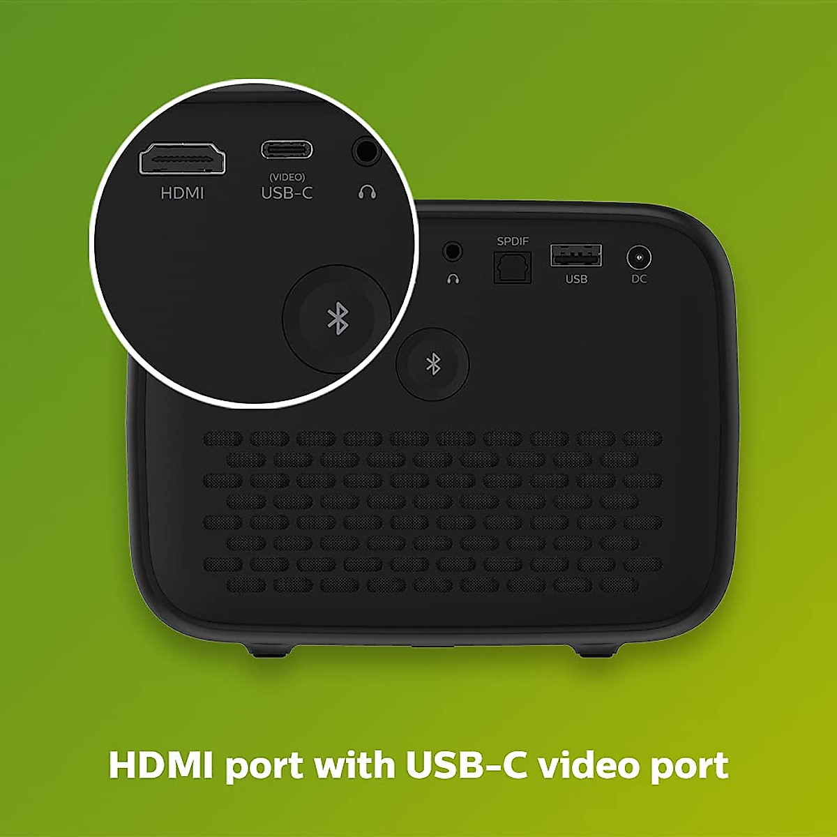 Philips PicoPix MaxTV, Native 1080p HDR10, Portable Outdoor & Indoor Projector, Android TV, LED DLP, 4h Battery Life, HDMI, USB-C, Booming Sound