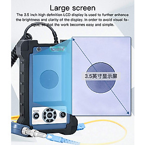 400X Magnification Fiber Optic Inspection Probe KIP-600V, Support Real-time Video Recording + Expansion of TF Card + Four UPC Tips + 3.5 inch HD LCD Display + 4,000mAh Large Battery Capacity FTTX Tool