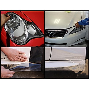 Optix Clear Bra Headlight Bumper Hood Paint Protection Guard Film Vinyl Sheet Roll - 12" x 96" Inch…