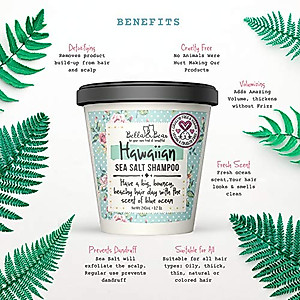 Bella & Bear Hawaiian Sea Salt Volumizing Shampoo, Exfoliating, Cruelty Free, Ocean Scent (1oz)