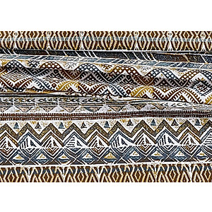 Chezmoi Collection 4-Piece Southwestern Native Tribal Boho Multi-Color Microfiber Printed Bed Sheet Set, King Size