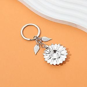 PHAETON 20PCS Sunflower Keychain Sunflower Key Ring Flower Keychain For Birthday Summer Party Wedding School Reward Sunflower Party Favor Bridesmaids Gift