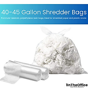 1InTheOffice Shredder Bags 40-45 Gallon, Paper Shredder Waste Bags, (100 Box)