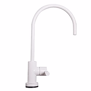 Westbrass D2036-NL-50 11" Contemporary 1-Lever Handle Cold Water Dispenser Faucet, Powder Coat White