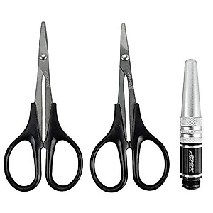 Apex RC Products Body Reamer, Curved Scissor & Straight Scissor RC Car Body Mounting 3pc Combo Set #2733