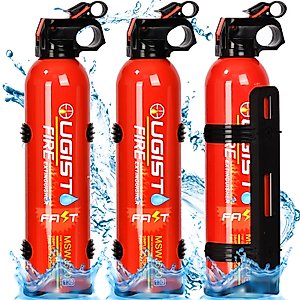 3Pcs Fire Extinguisher for home with Bracket Ougist 620ml Fire Extinguishers for the House/Car/Kitchen, which can prevent re-ignition-Easy to Clean.