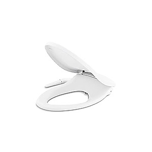 KOHLER K-5724-0 Puretide Bidet Toliet Seat, Elongated Manual Non Electric Bidet with Adjusting Spray Pressure and Position, White Quiet-Close Lid
