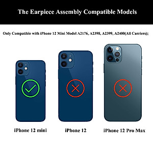 LOZOP for iPhone 12 Mini Earpiece Speaker Replacement & Earspeaker Ear Piece Proximity Light Sensor Flex Cable with Repair Tools Compatible with iPhone 12 Mini 5.4 Inch