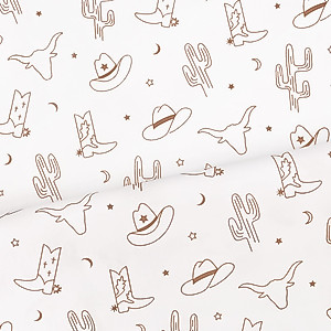 Hi Sasara 30 Sheets Brown Western Cowboy Cowgirl Tissue Paper Bulk,20 x 28 inch,Western Cow Boy Hat and Cow Boy Boots Tissue Paper for Gift Bags,Cow Boy Girl Tissue Paper for Boy Girl Birthday (Brown)