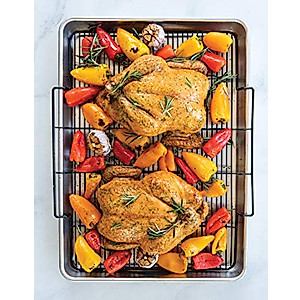 Nordic Ware Extra Large Oven Crisping Baking Tray, with Rack, Silver