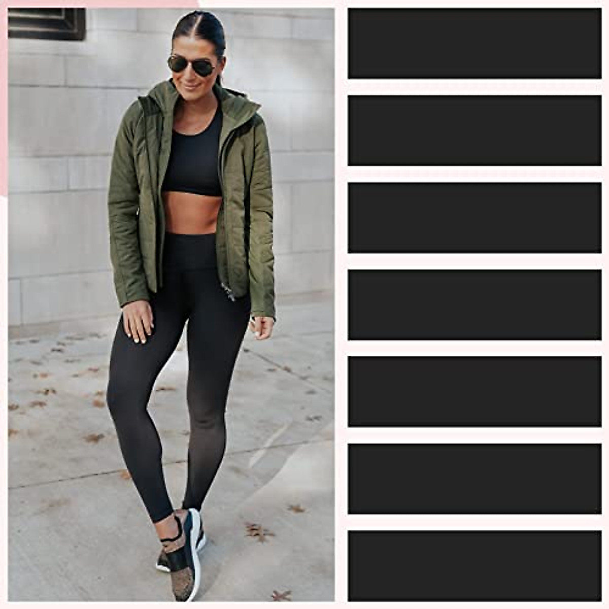 Syrinx 7 Pack High Waisted Leggings for Women - Buttery Soft Tummy Control Yoga Pants for Workout Running