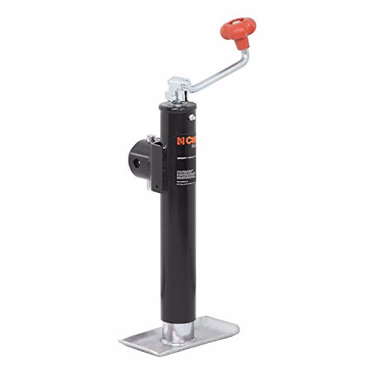 CURT 28350 Weld-On Pipe-Mount Swivel Trailer Jack, 5,000 lbs. 10-3/4 Inches Vertical Travel, CARBIDE BLACK POWDER COAT
