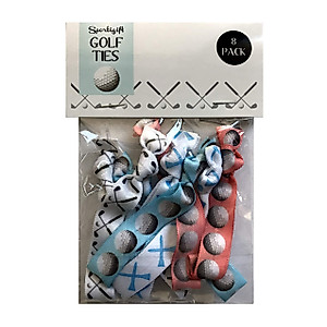 8 Piece Golf Gift Hair Ties - Golf Gifts for Men, Golf Accessories for Men Prime, Golfing gifts for Men, Gifts for Golfers, Golf Gifts for Women, Gifts for a Golfer