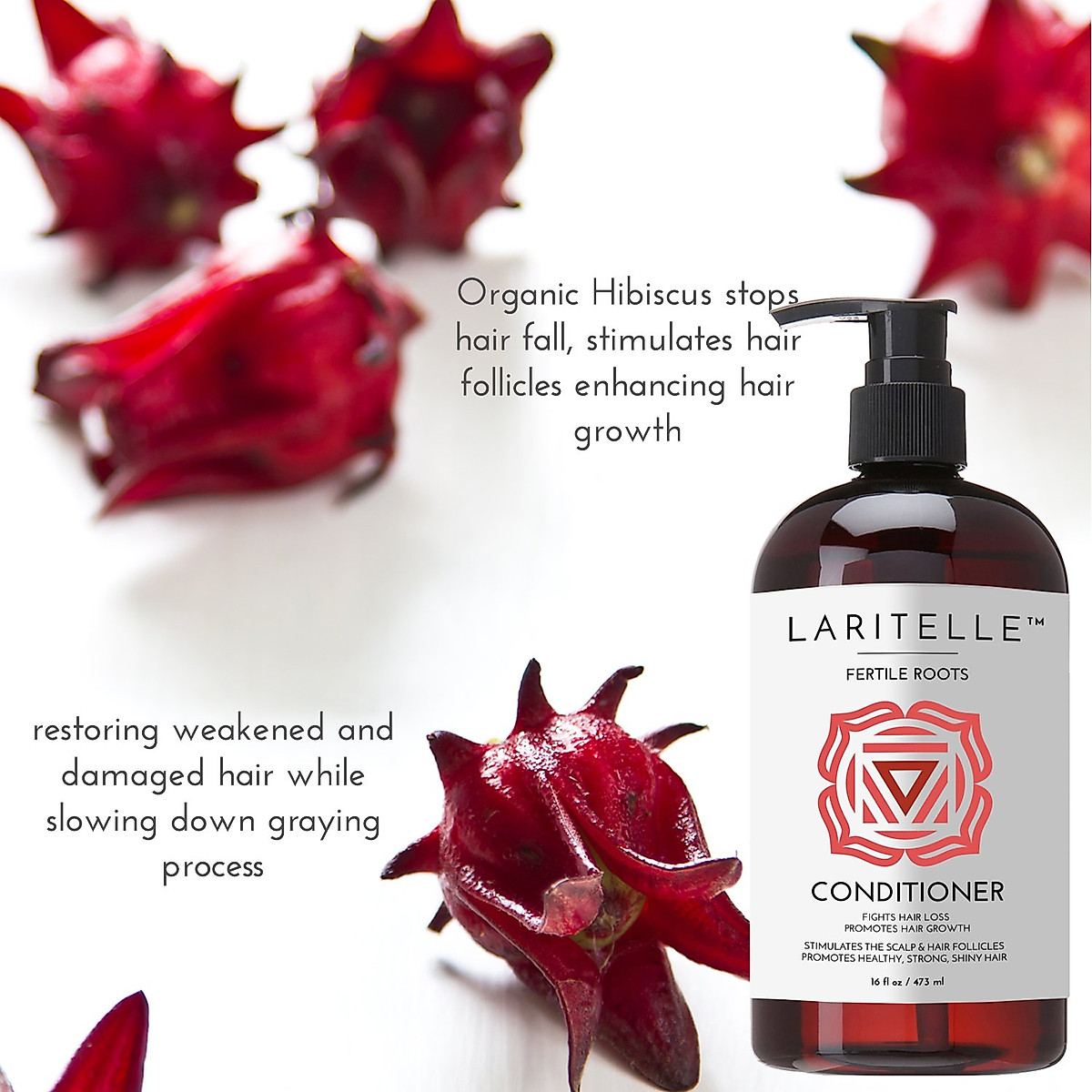 Laritelle Organic Anti-Thinning Conditioner | Fortifying, Strengthening & Rejuvenating | Prevents Hair Loss and Shedding, Promotes New Hair Growth | Ayurvedic Herbs, Lavender, Ginger, Rosemary