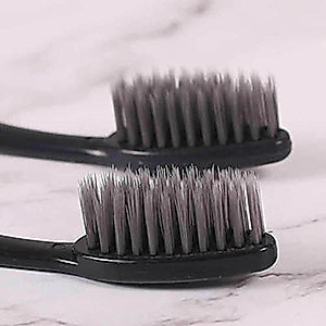 Kiminors dobrygalpe Charcoal Toothbrush Soft Toothbrush Adult Household Cleaning Toothbrush,Black, 30 * 200 * 150 MM