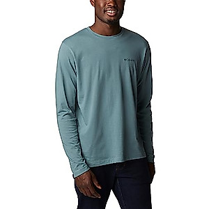 Columbia Men's Thistletown Hills Long Sleeve Logo Tee, Metal, Large