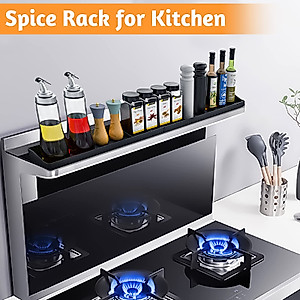 30 Inch Silicone Stove Oven Top Shelf Magnetic for Kitchen Gadgets, Soft Flexible Strong Magnetic Heat Resistant Spice Rack Kitchen Organizer for Over Oven Stove