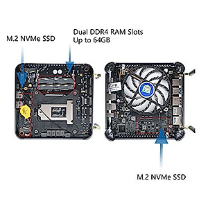 KINGDEL K13 i9 9th Gen. 8 Cores Max 5.00GHz CPU 32GB DDR4 RAM 1TB M.2 NVMe SSD, 2xLAN HD DP, AC Mini PC Business Desktop Computer