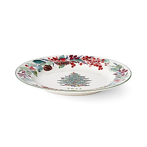 Spode Christmas Tree Collector's Plate, 8-Inch Porcelain Dinner & Appetizer Plate, Holiday-Themed Serving Plate, Microwave & Dishwasher Safe, Festive Collectible Seasonal Dining Plate