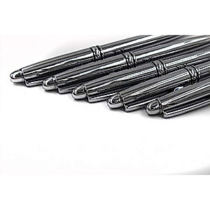 JASON YUEN Stainless Steel Metal Ballpoint Pens Metal Bright chrome Pen, 1.0mm Fine Point with Black and Blue ink - Good gift idea for men and women (Ballpoint pen, Chrome)