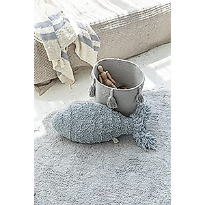 Lorena Canals Basket Woody Pearl Blue - Pearl Blue - Baskets - 9" x Ø 9" - 97% Cotton, 3% Other Fibres