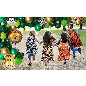 uoyoi Animal Mask and Capes for Costumes Birthday Party Gifts for Jungle Safari Theme Party Supplies,Wild One Birthday Decorations Zoo Party Favor,Kids Dress Up Set