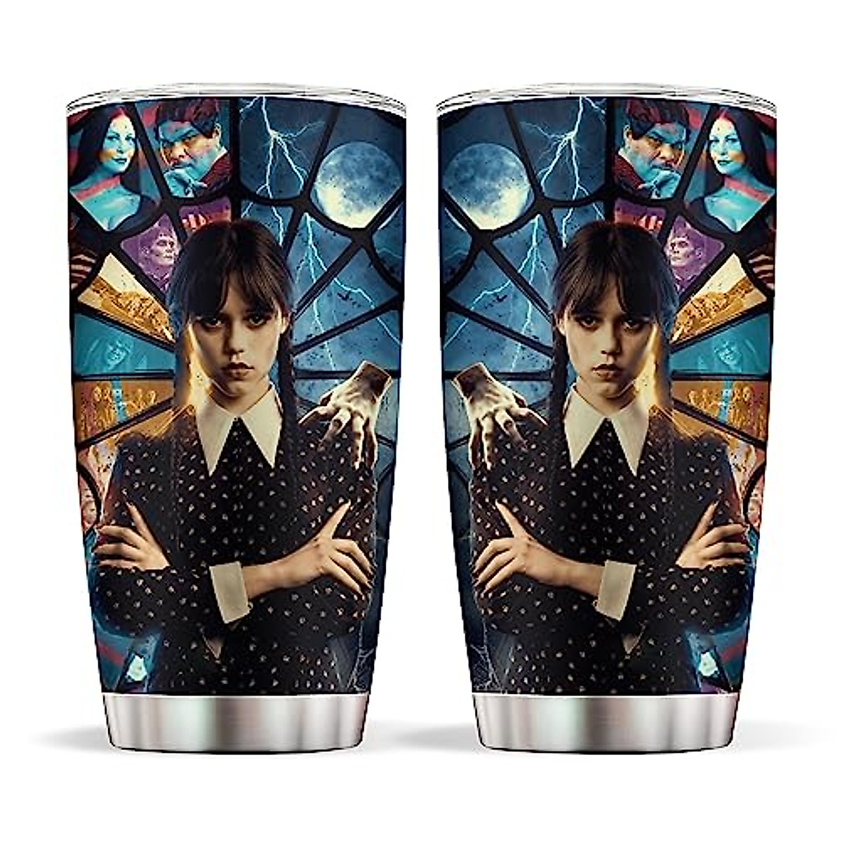 Insulated Stainless Steel Tumbler Cup 20oz with Lid,Straws Double Wall Vacuum Reusable Travel Mugs for Hot/Iced Coffee Tea Wine