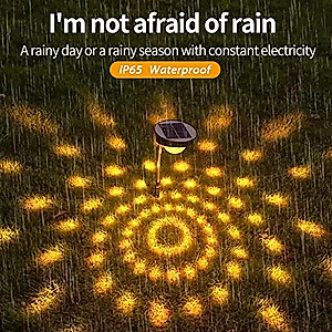 Solar Pathway Lights 2 Pack IP65 Outdoor Garden Waterproof Path Lights, 2 Modes with Auto On/Off Landscape Lights for Lawn Yard Walkway Driveway Holiday Decoration Lighting