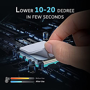 Aairhut 3 Pack 13W/m.k Thermal Pads, 70 x 20mm 0.5mm 1mm 1.5mm Highly Efficient Thermal Conductivity Silicone Cooling Pads for Laptop Heatsink CPU GPU SSD IC LED Cooler (3 Pack 70x20mm)