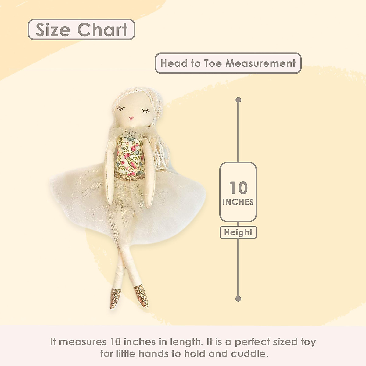 MON AMI Vanilla Scented Designer Soft Plush Doll - 10”, Fun Adorable Stuffed Toy for Kids of All Ages, Use as Toy or Room Décor, for Baby Shower