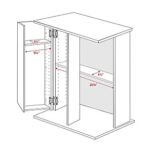 Black Locking Media Storage Cabinet