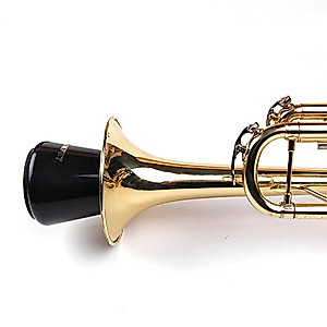Pampet Lightweight Practice Trumpet Mute Silencer，Trumpet Straight Mute (Black)