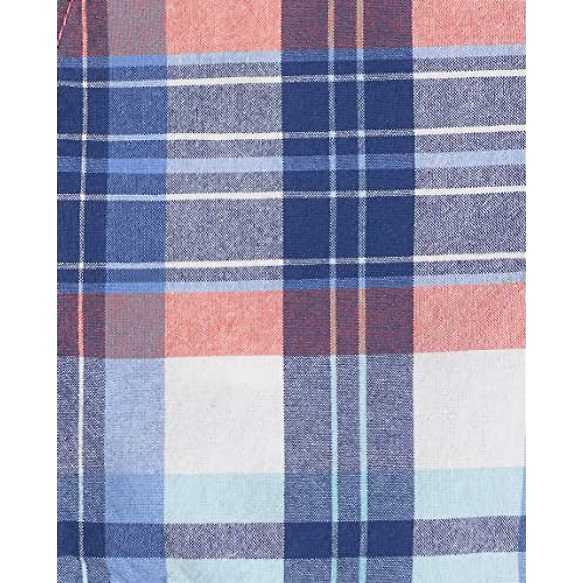 The Children's Place Baby and Toddler Boys Printed Chino Shorts, Blue/Orange Plaid, 3T