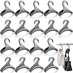Maitys 18 Pcs Purse Hanger Hook Acrylic Bag Hanger Handbag Tote Bag Rack Holder Closet Organizer Storage for Backpacks Tote Holder Over The Closet Rod Hook for Storing Handbags Satchels (Gray)
