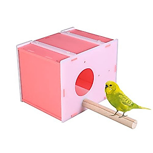 BESPORTBLE Bird Incubator Bird Cage Bird Supplies Bird Breeding Nesting Parakeet Nest Birdhouse Canary Nest Birds Nest Birds Categories Birds Bird Nest The Birdcage Parrot Wooden Pink