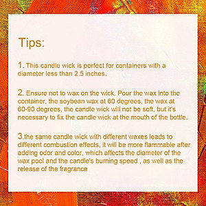 【Premium】100 Pcs 8 inch Candle Wick, Natural Cotton Low Smoke Candle Wick with 50 Metal Tabs for Soy Beeswax Candle Making