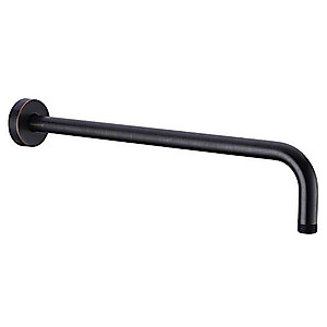 HANEBATH 16 Inch Extra Long Stainless Steel Shower Arm with Flange, Oil Rubbed Bronze Shower Head Extension Arm