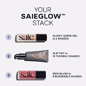 Saie Slip Tint SPF 35 Tinted Moisturizer - Light Coverage Moisturizer + Broad Spectrum Zinc Oxide Sunscreen with Hydrating Hyaluronic Acid - Shade Four (1.35 oz)