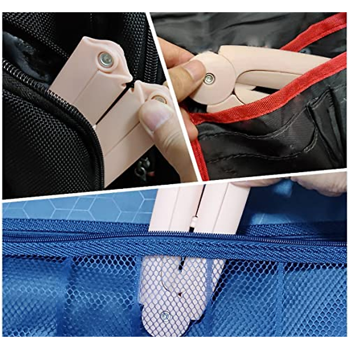 Fineget Foldable Travel Clothes Hangers Portable Plastic Clothing Coat Carry-on Hangers Saving Space Hangers Light Weight Drying Rack for Travel Pink