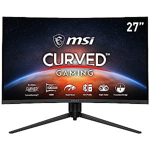 MSI G271CP, 27" Gaming Monitor, 1920 x 1080 (FHD), VA, 165Hz, FreeSync Premium, HDMI, Displayport, Tilt, Swivel, Height Adjustable,Pivot,Black