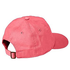 Falari Kids Boy Girl Baseball Cap Hat Washed Low Profile 100% Cotton Soft Lightweight Adjustable Size (2-5 Years, Coral)