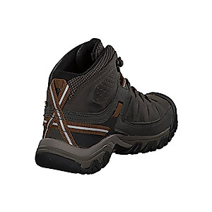 KEEN Men's Targhee 3 Mid Height Waterproof Hiking Boots, Black Olive/Golden Brown, 11.5